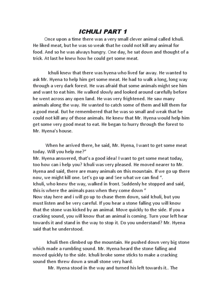 Ichuli Part 1 | PDF