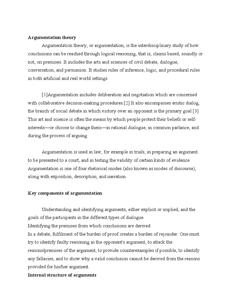 Argumentation Theory | PDF | Argumentation Theory | Logic
