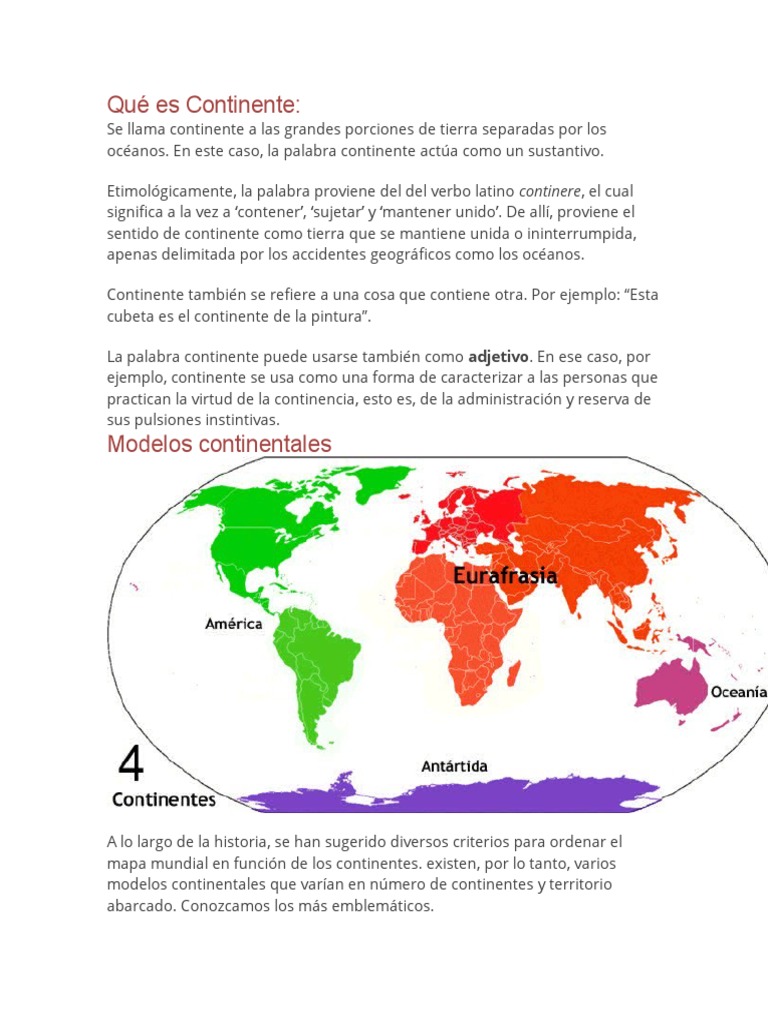 Qué Es Continente | PDF