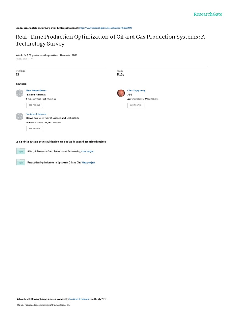 Real-Time Production Optimization of Oil and Gas P | PDF | Mathematical ...