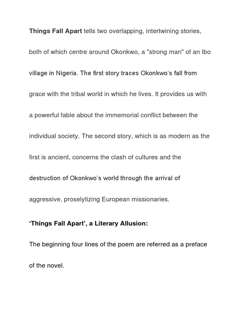 Things Fall Apart | PDF