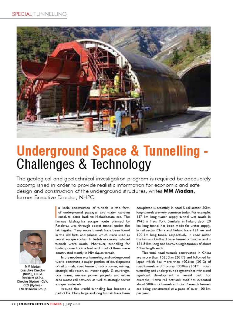 Tunneling Challenges and Cost Factors | PDF | Tunnel | Geology