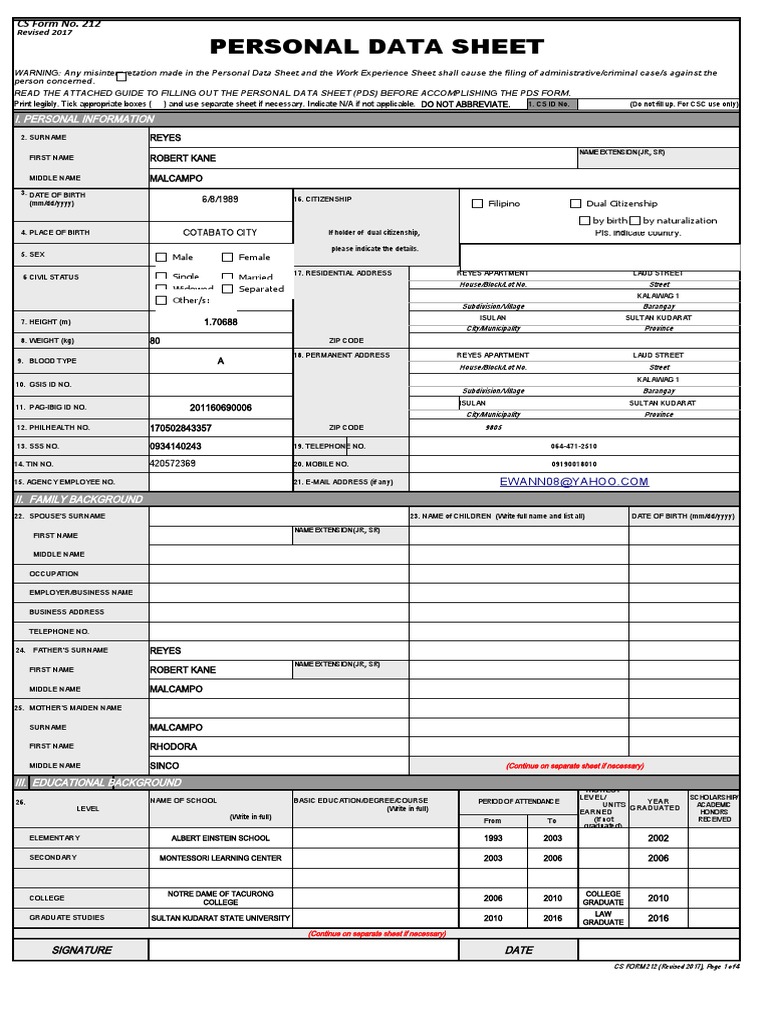 CSC Form | PDF | Passport | Social Institutions