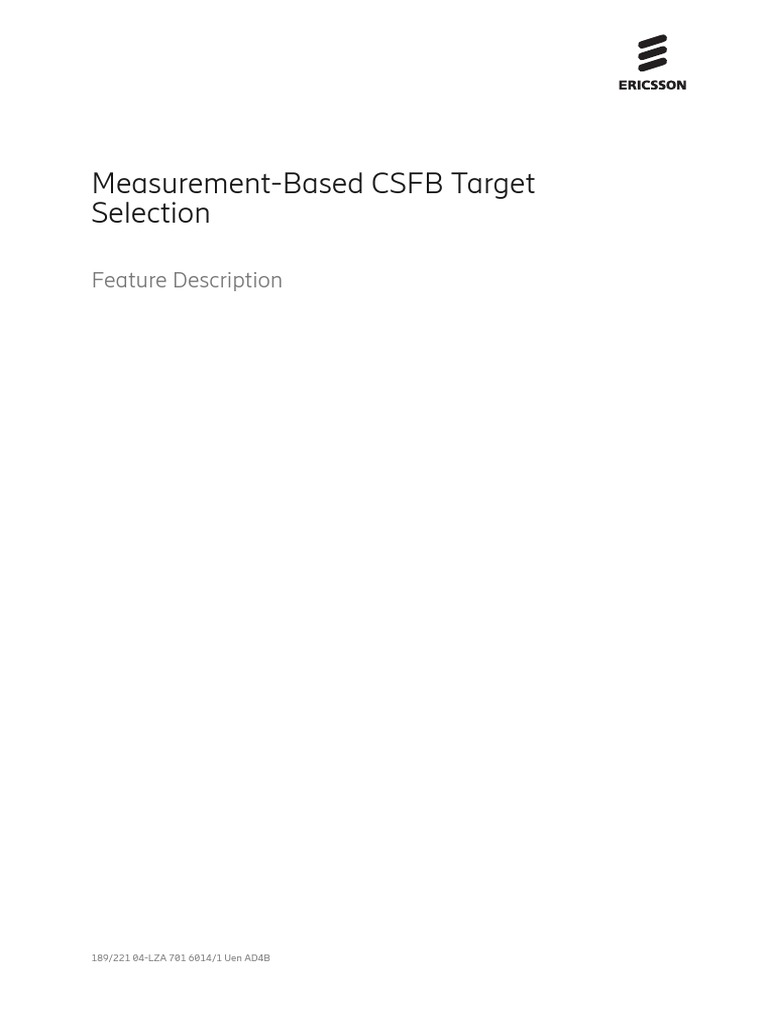 Measurement-Based CSFB Target Selection PDF | PDF | Computer Networking | Electronics