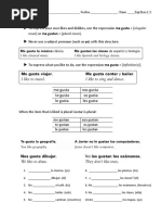 Ejercicios de Los Verbos Gustar - Encantar . | PDF | Ocio