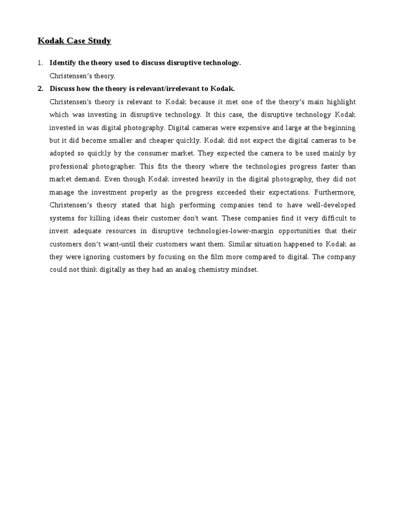 Kodak Case Study | PDF