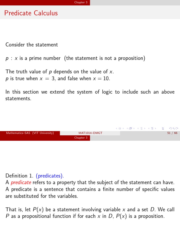 18 Predicate Calculus 01 Aug 2020material I 01 Aug 2020 Predicate ...