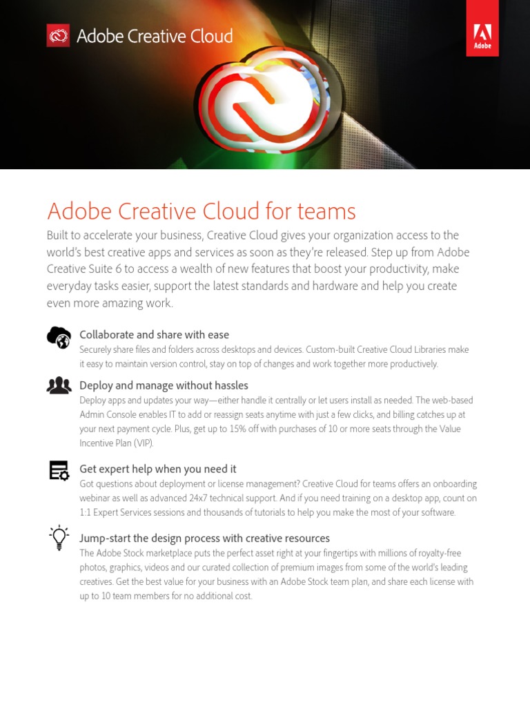 Adobe Creative Cloud For Teams: Collaborate and Share With Ease | PDF ...