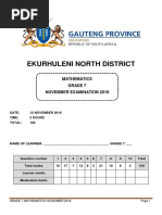 Maths Grade 6 Test TERM 3 | PDF | Rectangle | Geometric Shapes