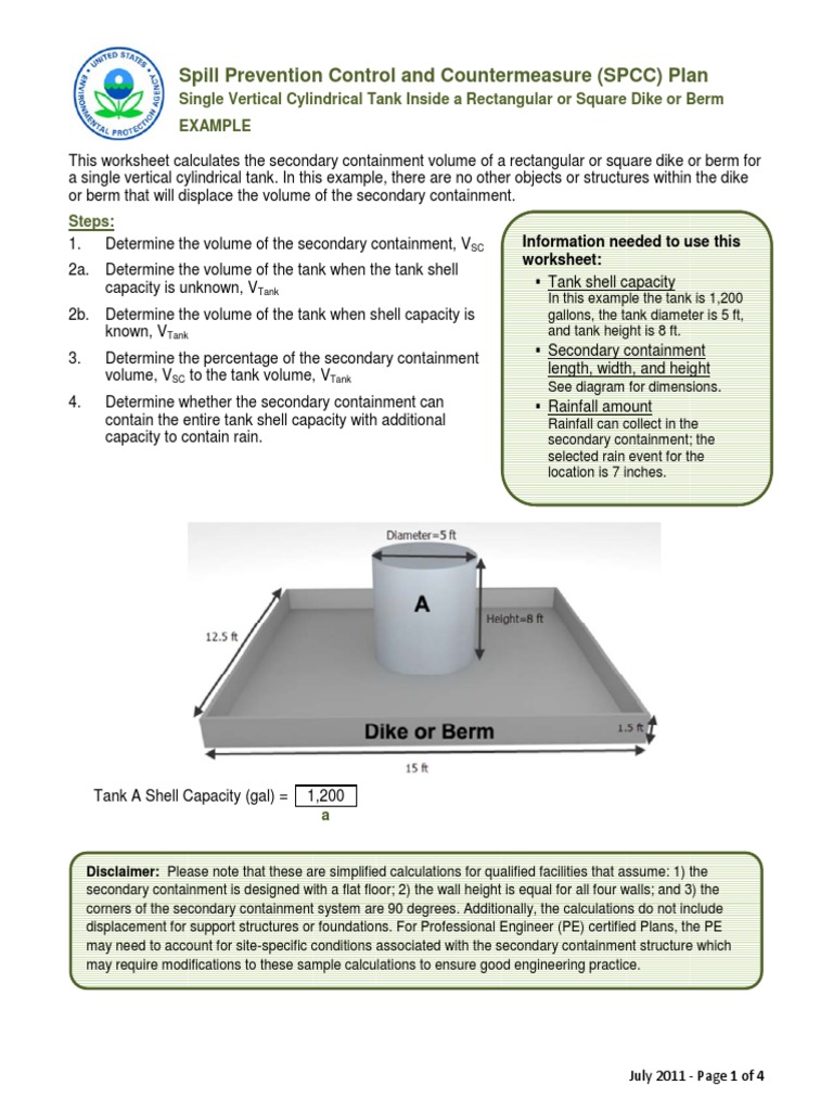 Spill Prevention Control and Countermeasure (SPCC) Plan | PDF | Rain ...