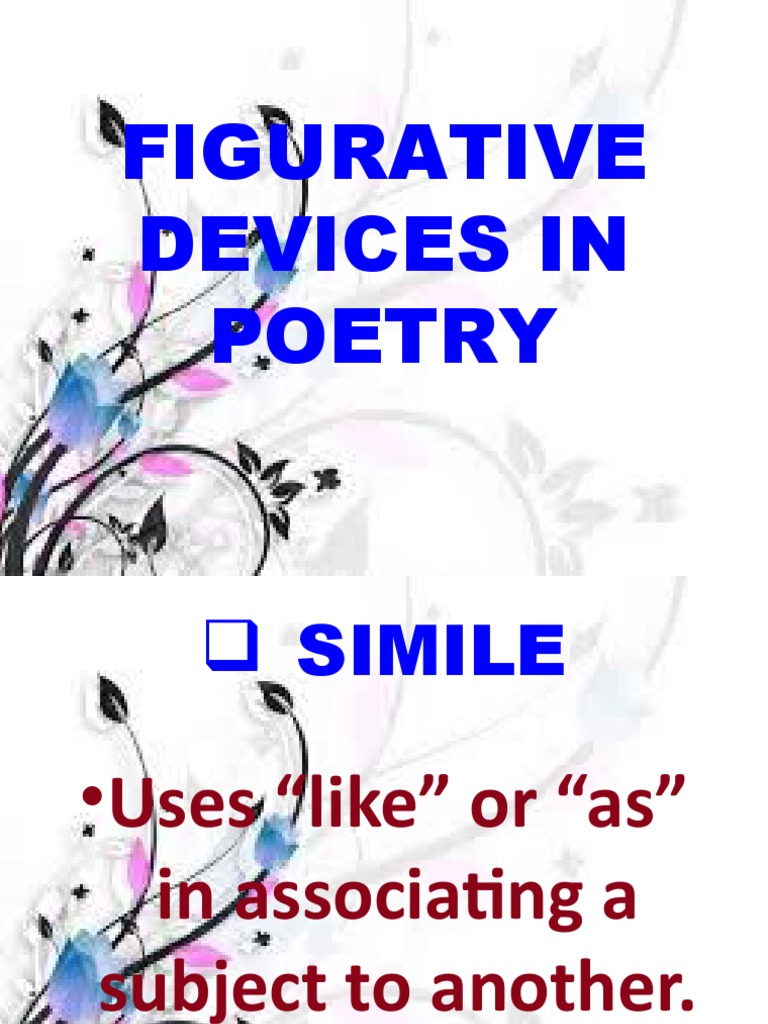 Figurative Devices in Poetry | PDF