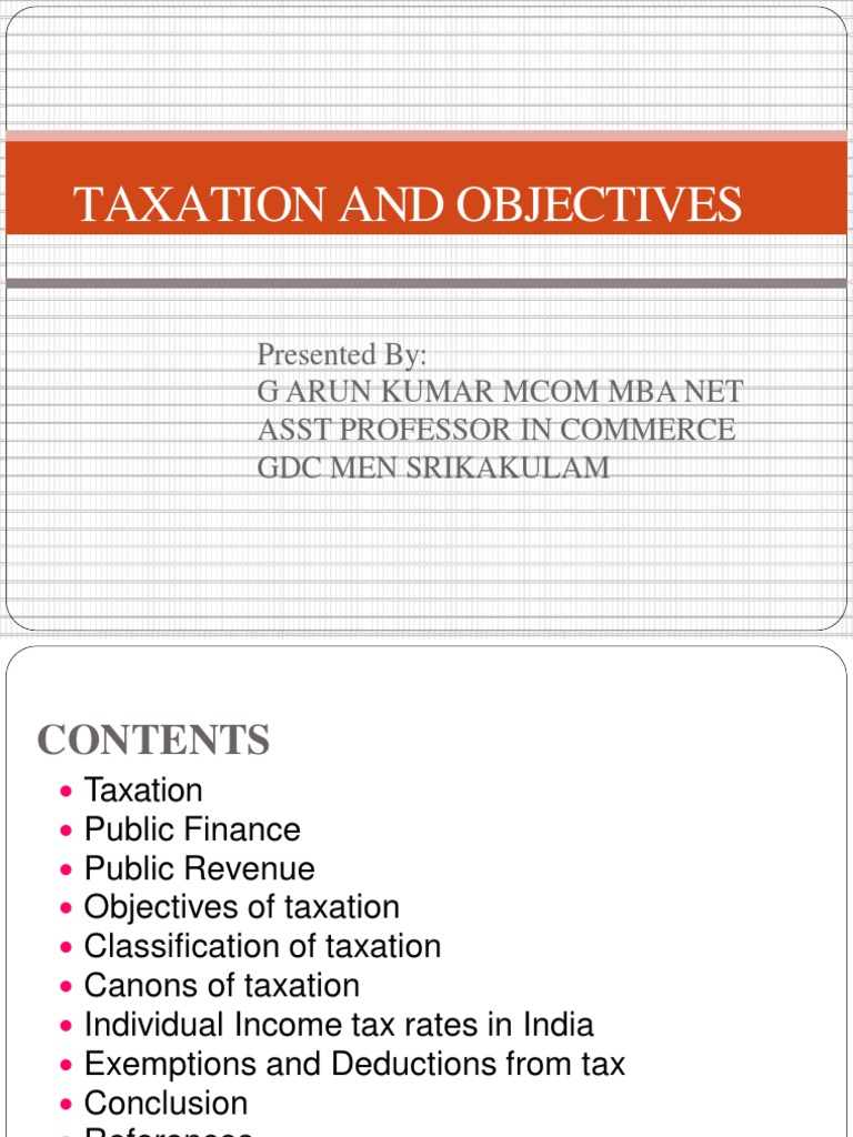 Taxation and Objectives | PDF | Progressive Tax | Public Finance