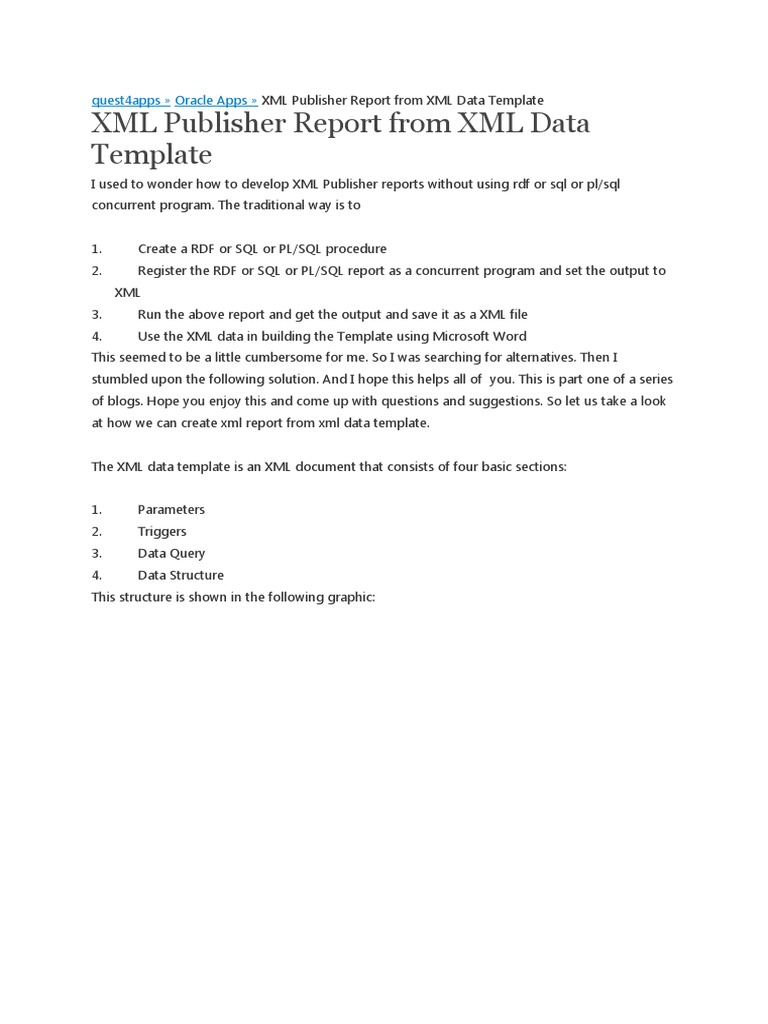 How To Create An Oracle XML Report | PDF | Xml | Pl/Sql