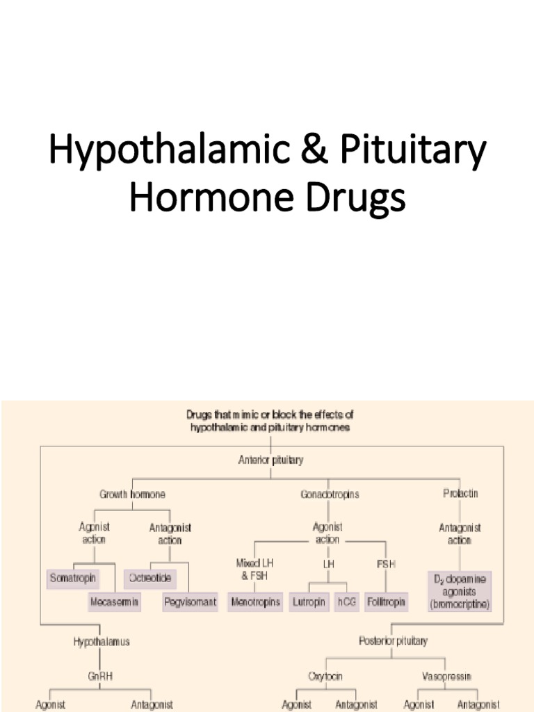 Hypothalamic & Pituitary Hormone Drugs | PDF | Gonadotropin | Growth ...
