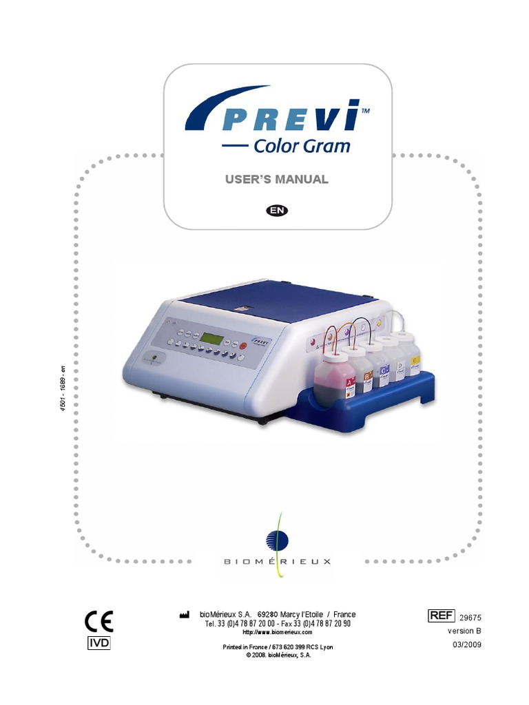 Previ Color Gram - User Manual | PDF | Staining | Chemistry