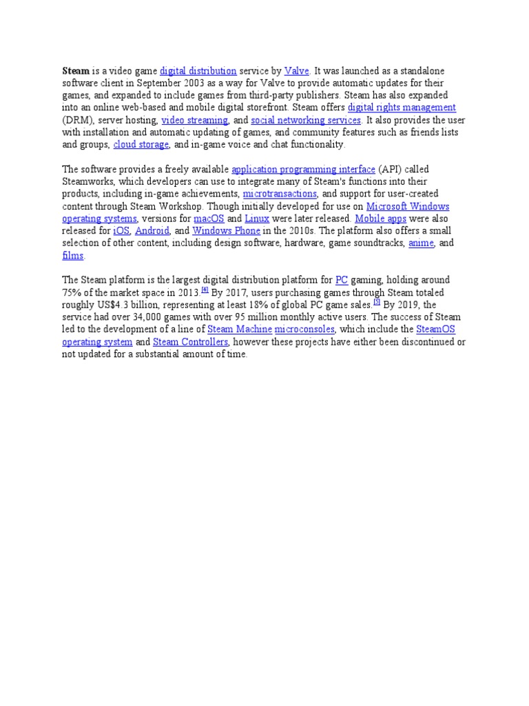 Steam Is A Video Game | PDF