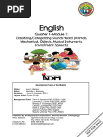 Grade 2 English Module 1 and 2 Final | PDF | Sound | Alphabet
