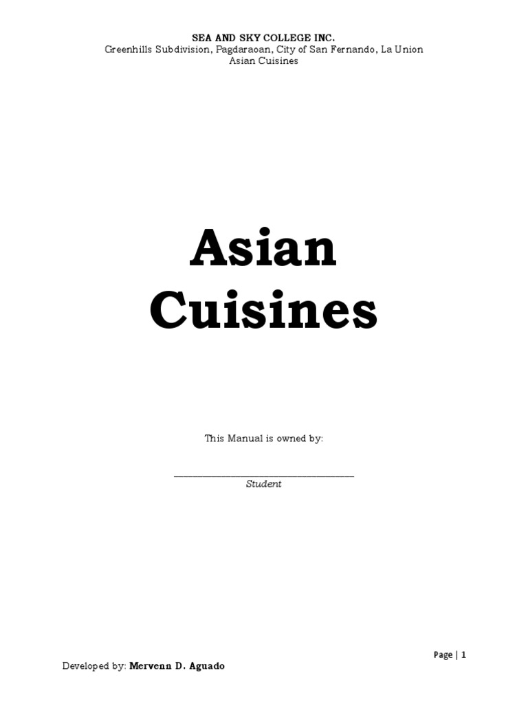 Asian Cuisines Lecture 01 - Culinary Terms | PDF | Stock (Food) | Butter
