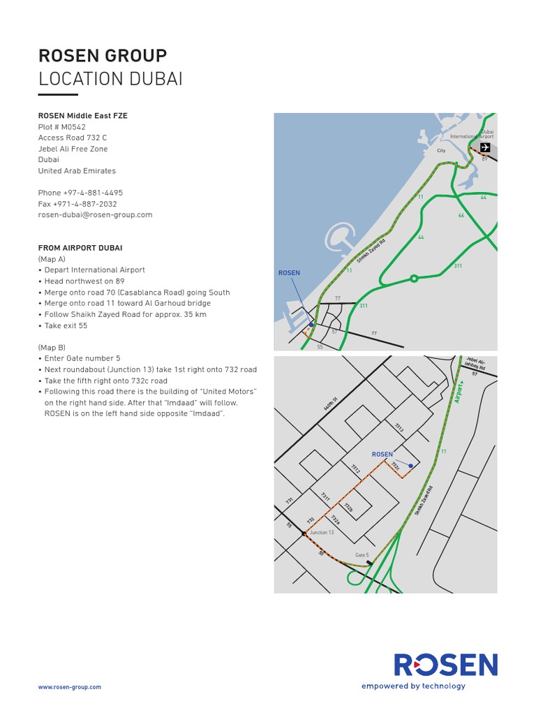 Rosen Group Locationmap Dubai Pdf Dubai Arabian Peninsula