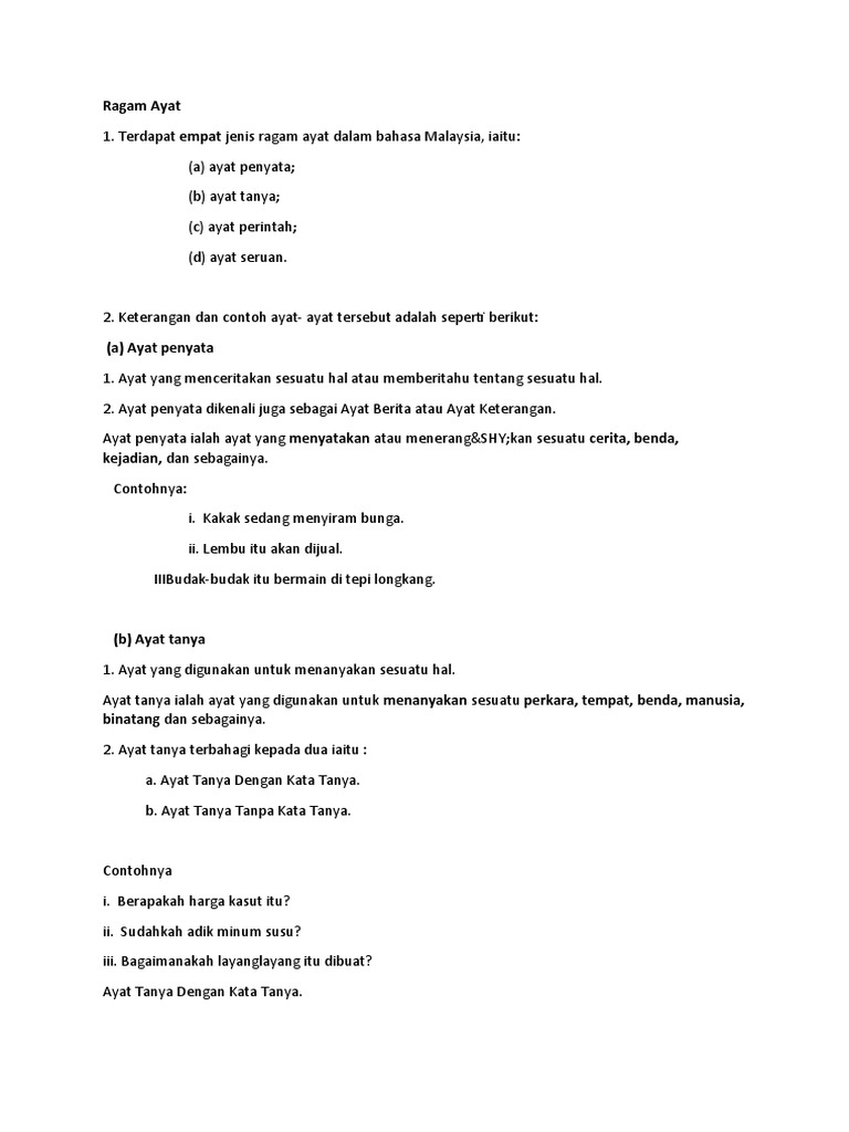 Ragam Ayat | PDF | Kajian Bahasa Asing