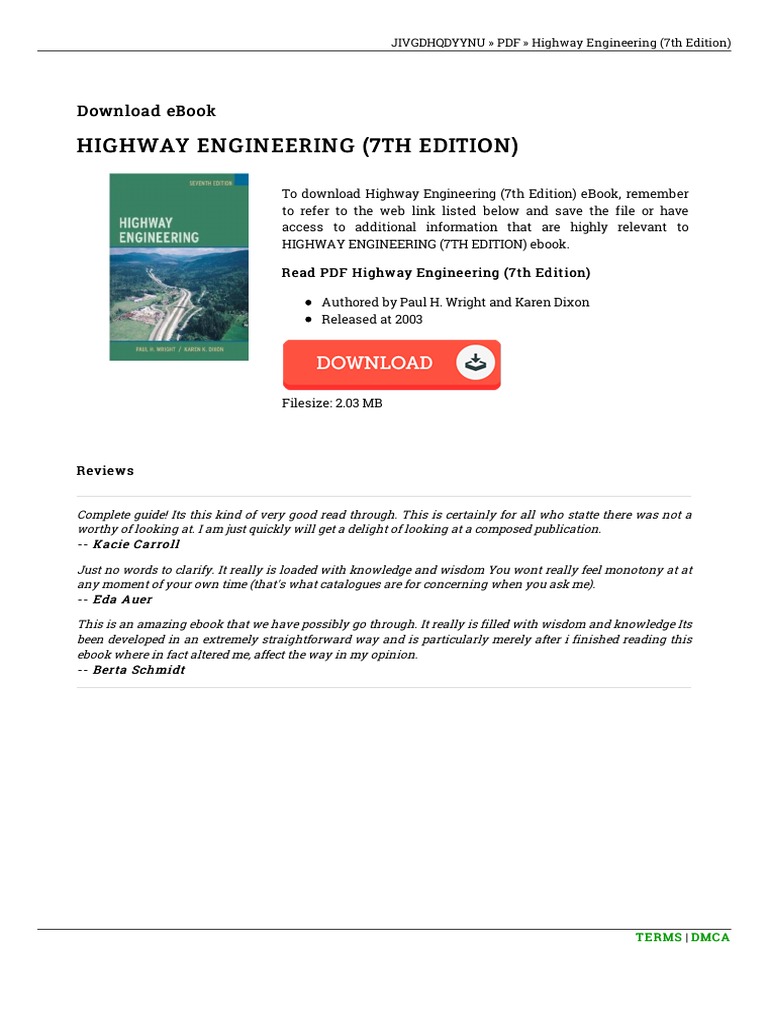 Highway Engineering 7th Edition PDF Download | PDF | Book Publishing ...