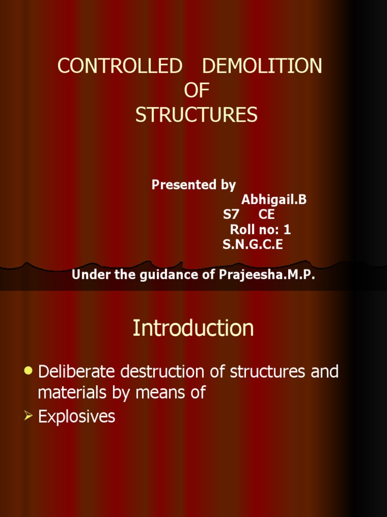 Controlled Demolition of Structures | PDF