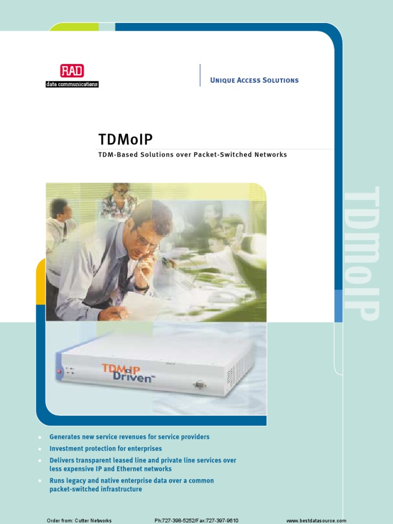 Tdmoip: TDM-Based Solutions Over Packet-Switched Networks | PDF | Voice ...