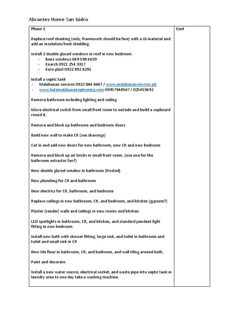 Phase 1 List 1 | PDF