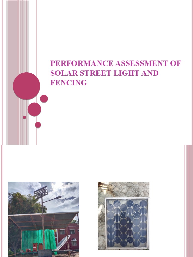 Solar Street Light and Fencing | PDF