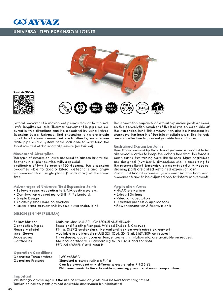 Ayvaz Universal Type Expansion Joint ENG | PDF | Thermal Expansion ...