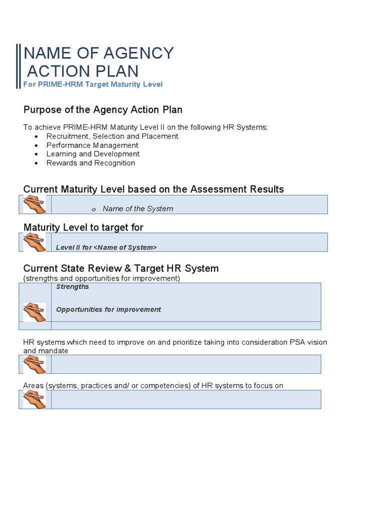 PRIME-HRM Action Plan - TEMPLATE | PDF | Recruitment | Business