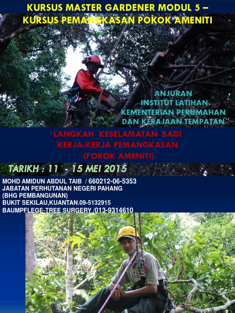 Nota Rujukan: Kursus Pemangkasan Pokok Ameniti | PDF