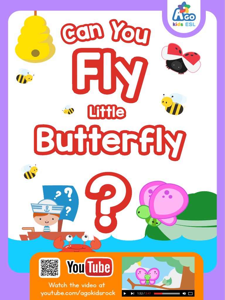 Can You Fly Little Butterfly Flashcard Pack | PDF | Insects | Insects ...