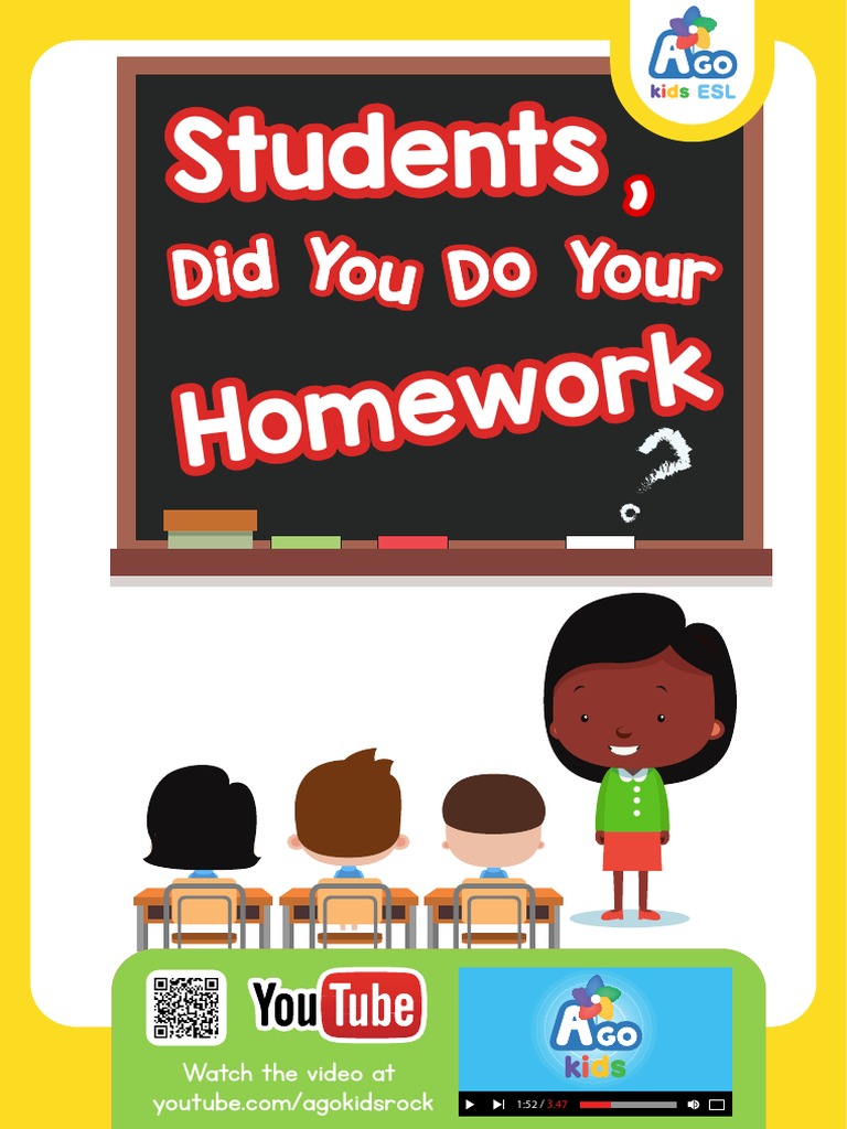 Did You Do Your Homework Flashcard Set | PDF | Statistics Of Education ...