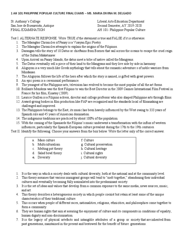 Understanding Philippine Popular Culture Through Lyrics, Stories and ...