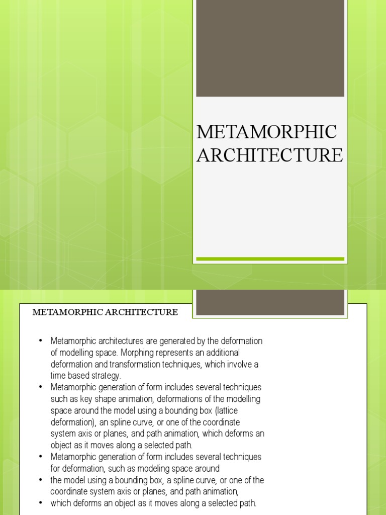 Metamorphic Architecture Techniques | PDF | Nature | Teaching Mathematics