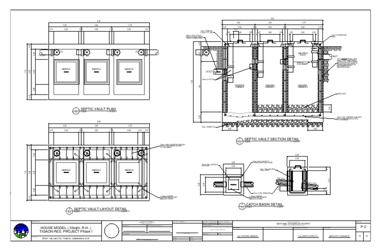 Septic Vault Plan: National Housing Authority | PDF | Environmental ...