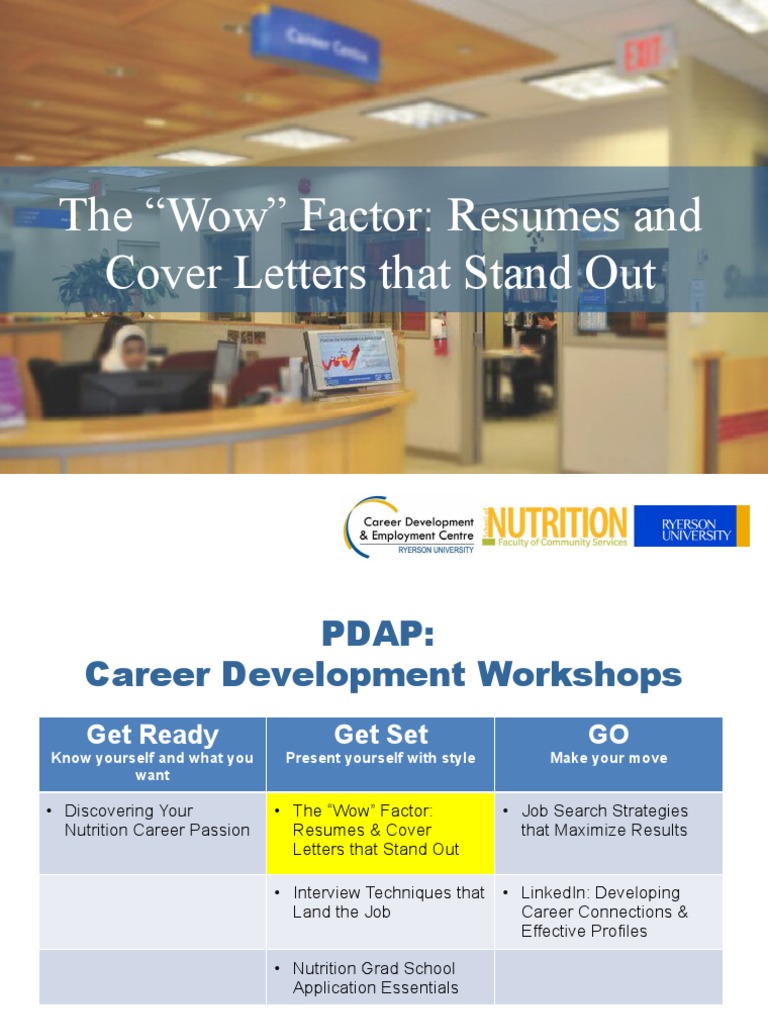 The "Wow" Factor: Resumes and Cover Letters That Stand Out | PDF ...