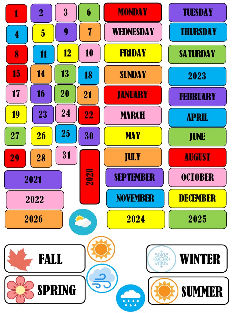 My First Printable Calendar | PDF