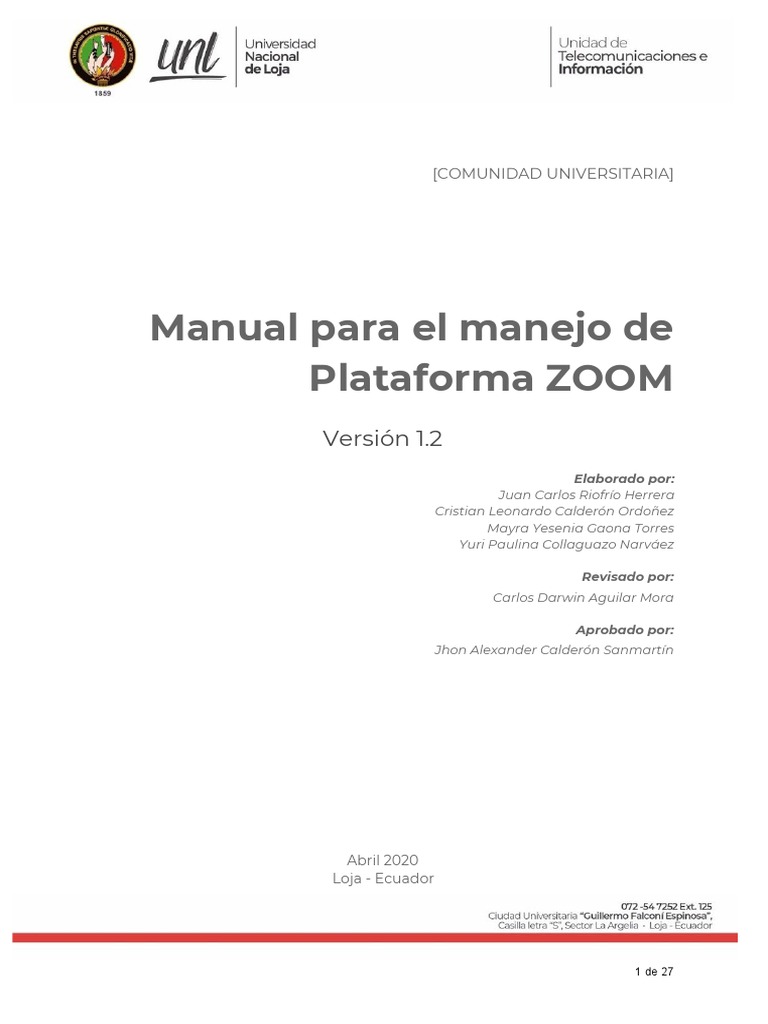 Manual - Usuario - Zoom - Oficial - 2020 | PDF | Informática | Software