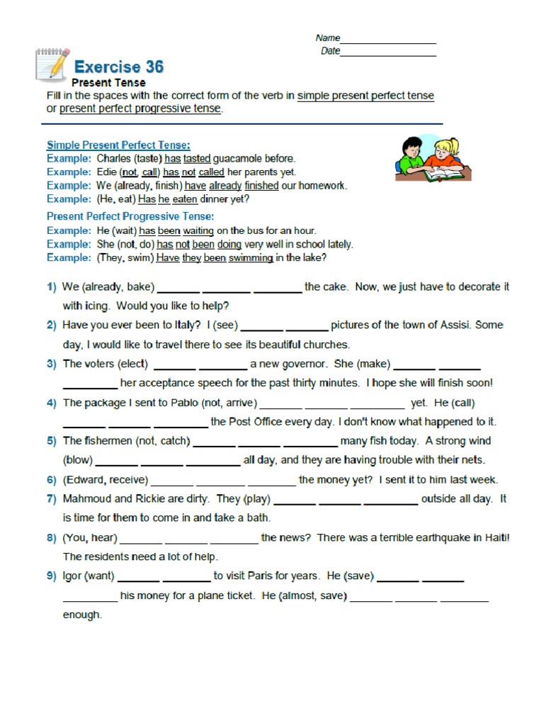 Grade 6 Verb Worksheets | PDF