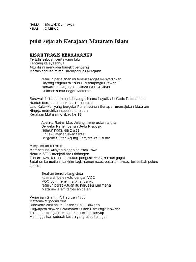Puisi Sejarah | PDF
