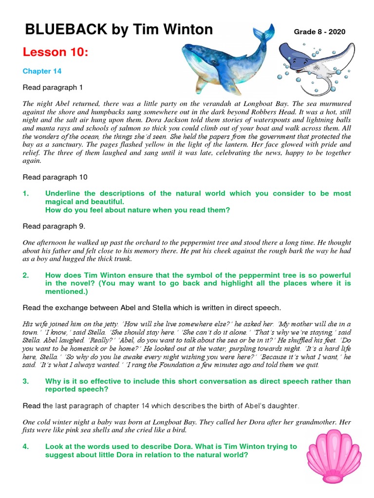Lesson 10 - Blueback | PDF