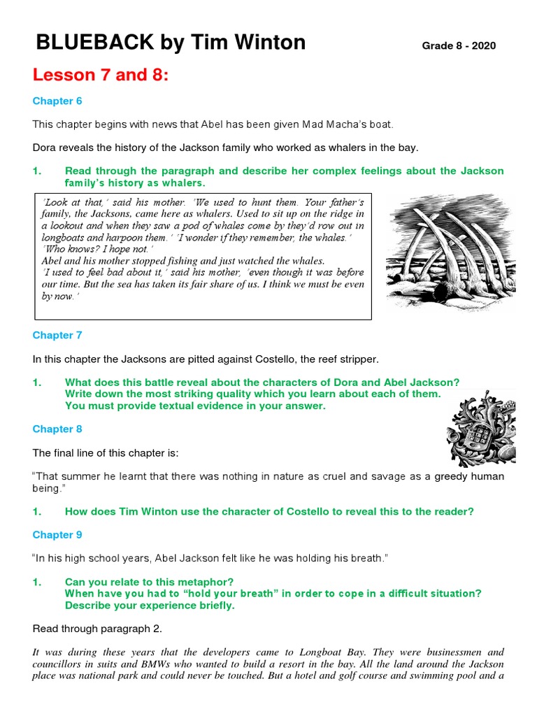 Blueback Chapters 6-10 Summary and Analysis | PDF | General Fiction
