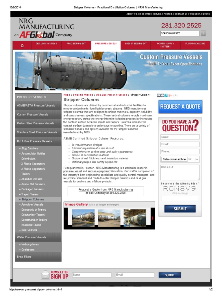 Stripper Columns - Fractional Distillation Columns | PDF | Distillation ...