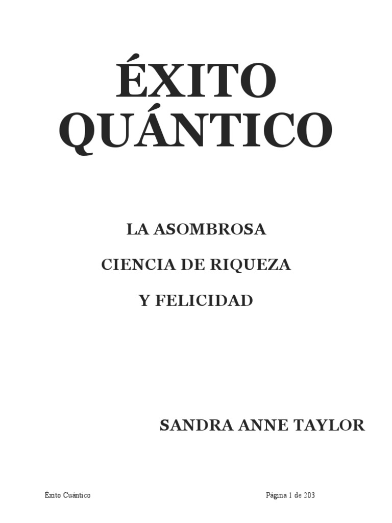 Taylor Sandra - Exito Cuantico | PDF | Las emociones | Amor