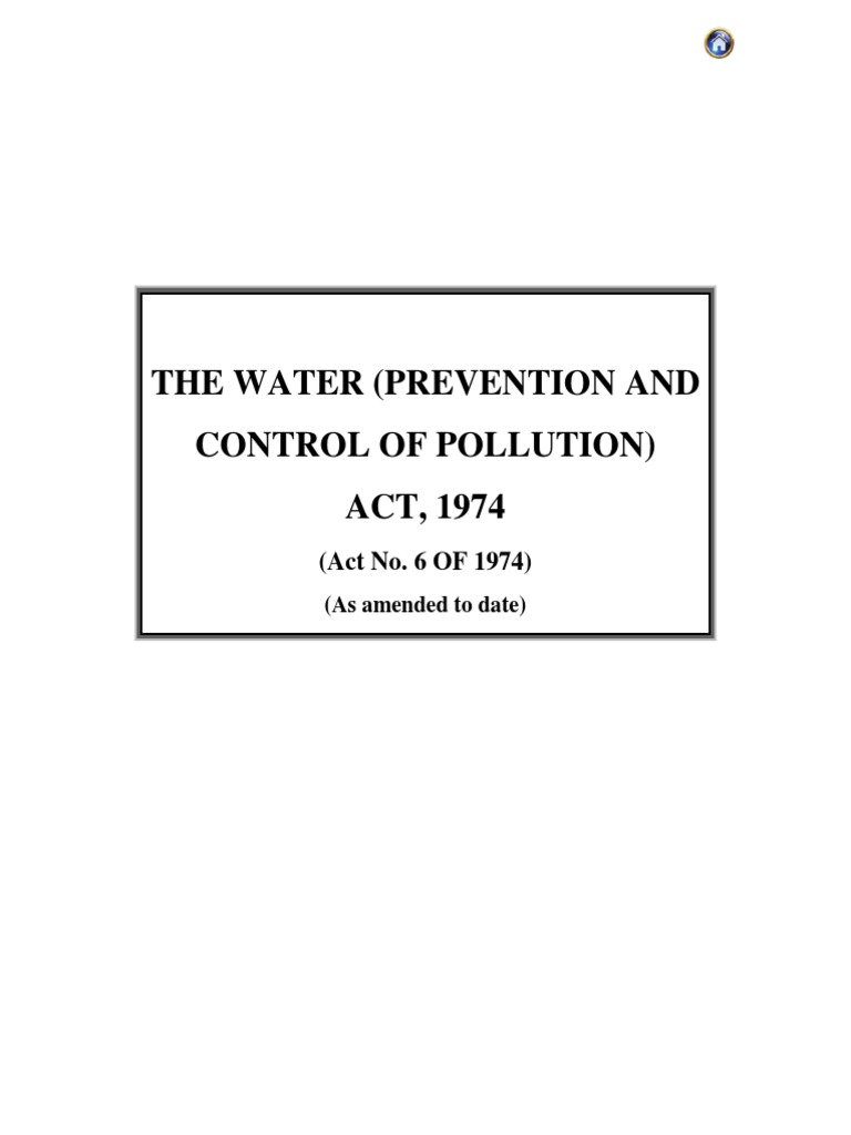 Water Act-1974 | Download Free PDF | Sewage Treatment | Government