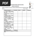 Rubrica para Evaluar Tutorial Receta de Cocina 3° | PDF