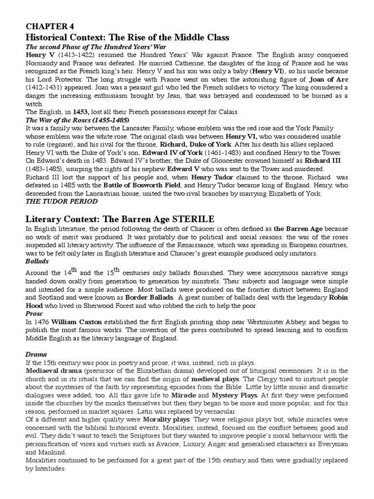 Historical Context: The Rise of The Middle Class | PDF | Unrest