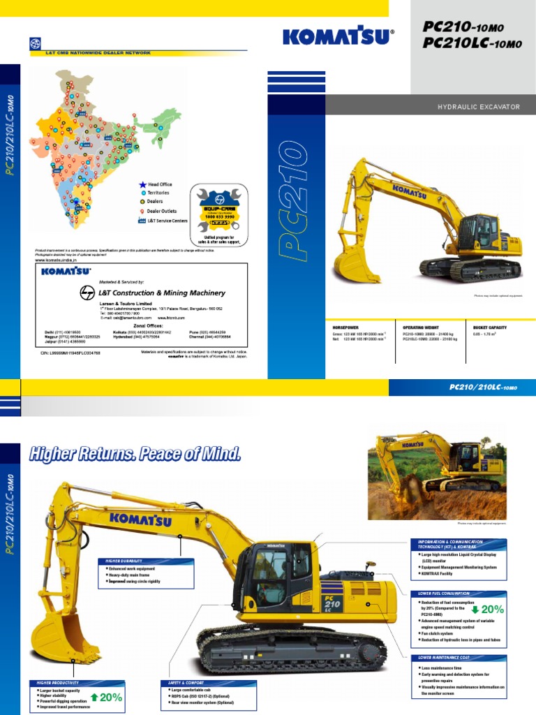 PC210 PC210LC: Hydraulic Excavator | PDF | Engines | Fuel Efficiency